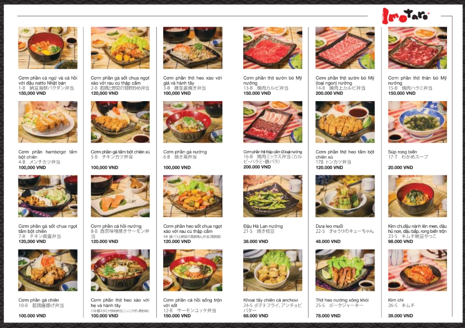 老舗日本食レストランをLINEデリバリー！『いもたろう 弁当食材配達(Imotarou)』【種類豊富で安定の美味しさ】 - ベトナムリアルガイド