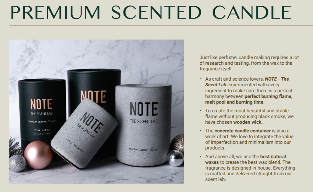 NOTE-THE SCENT LAB | ギフトにも！日本で香道を学んだベトナム人によるアロマ・キャンドルショップ - ベトナムリアルガイド